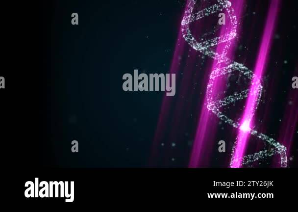 Alien DNA formed from tiny particles in a cool abstract motion graphics ...