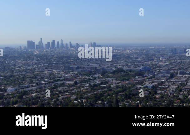 Ultra wide angle view of Los Angeles, California, United States of ...