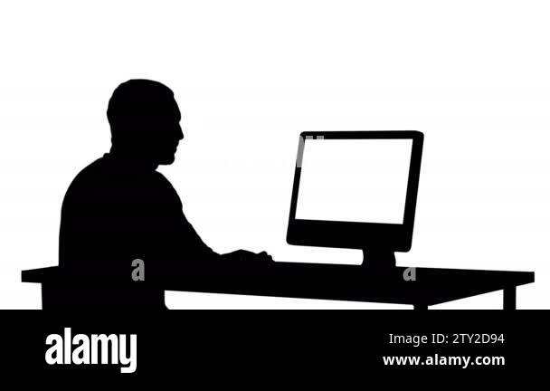 Man computer silhouette Stock Videos & Footage - HD and 4K Video Clips ...