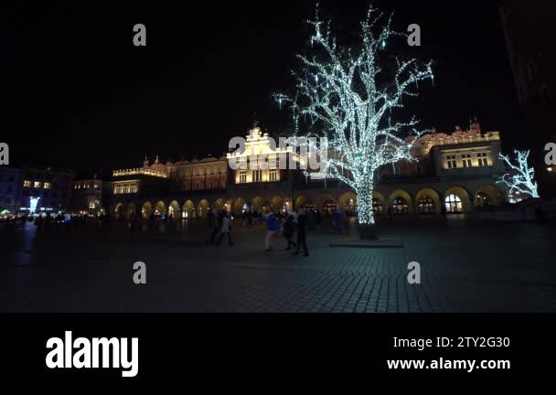 Krakow Poland Christmas Market in the Main Square of Krakow full of ...