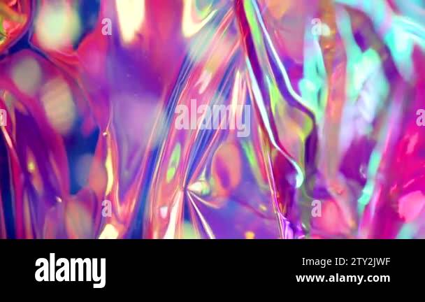 Neon holographic background. Wallpaper hologram. Wrinkled abstract ...
