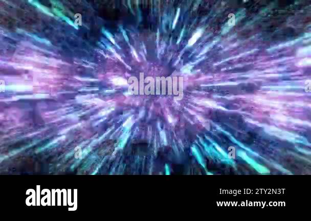 4k seamless flying through hyper space with stars zooming past the ...