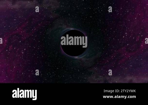 Black hole pulls in nebula star space time funnel pit seamless loop ...