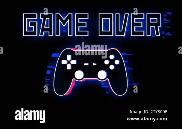 Futuristic game background with animation. A retro video game ...