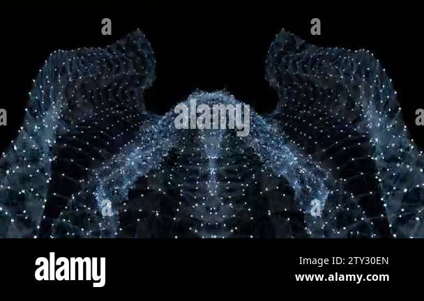 Vj Loop Digital Plexus Nodes Connection Paths Within Abstract Data 6333