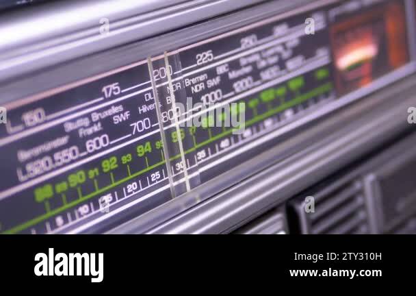 Tuning Analog Radio Dial Frequency on Scale of the Vintage Receiver ...