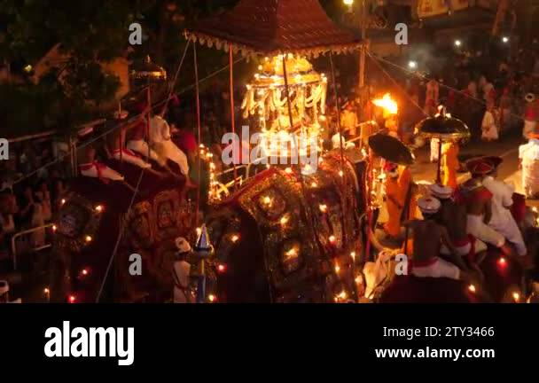 KANDY SRI LANKA - AUG 25 : Traditional Asala Perahara Festival 2018 in ...