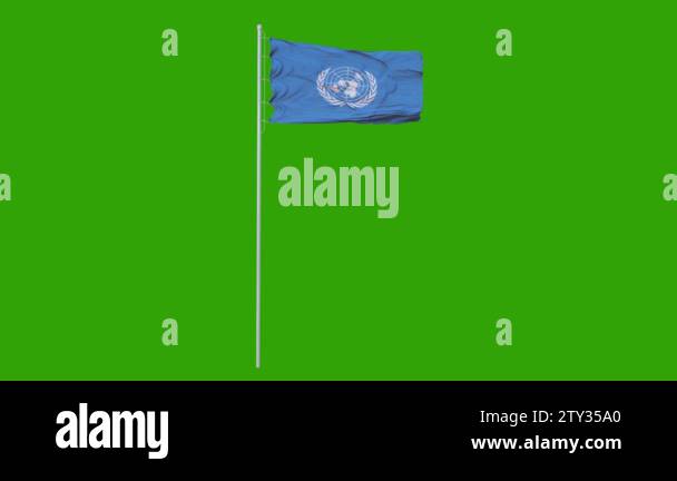 TOKYO, JAPAN, DECEMBER 2019: United Nations flag. The United Nations ...