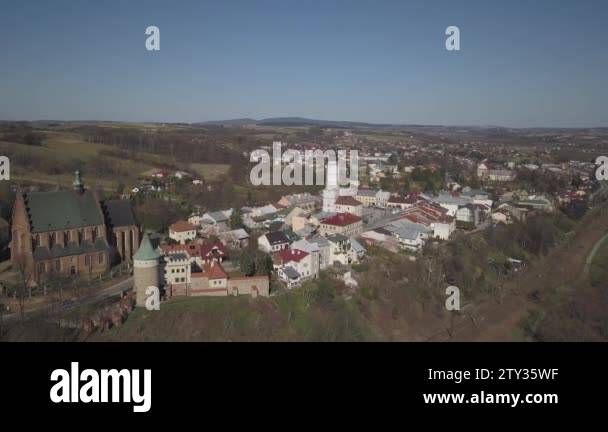Biecz, Poland - 4 4 2019: Panorama of the ancient Polish city of Bech ...