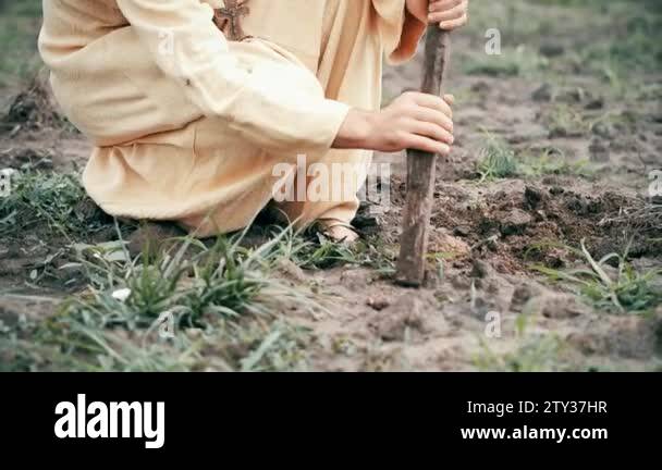 An ancient Slavic pagan city built of wood, excellent scenery for a ...