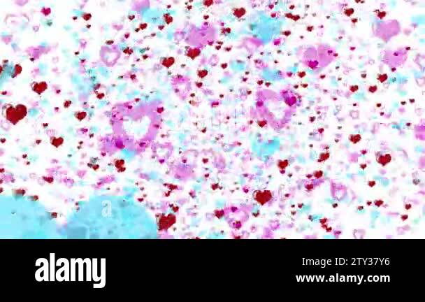 Flying Love Hearts Shapes For Valentine's Day, Love, Romance ...