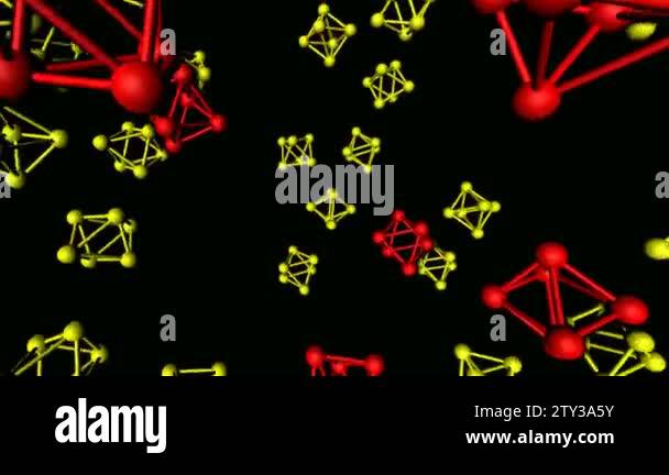 Loopable chromadepth atom array motion graphic elements. Looping ...