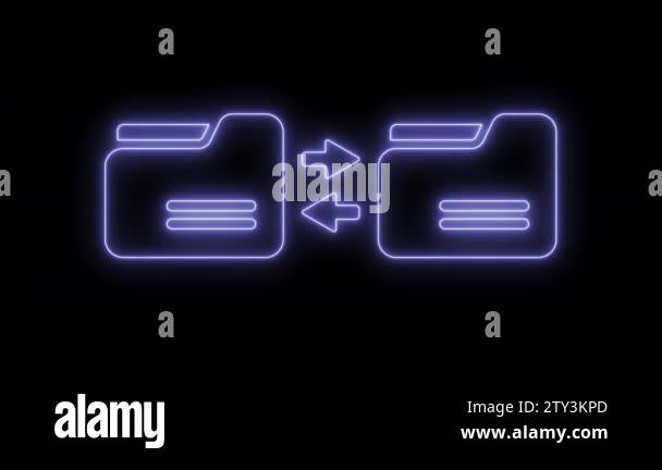 Animated synchronize computer folder icon 4K Stock Video Footage - Alamy
