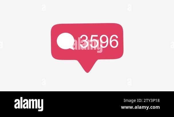 Social media comment notification shape animation 4K. instagram comment ...