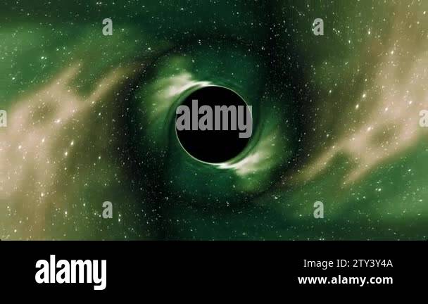 Black hole pulls in nebula star space time funnel pit seamless loop ...