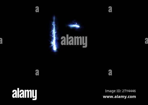 Electric blue letter P reveal on black background. 4K animation Stock ...