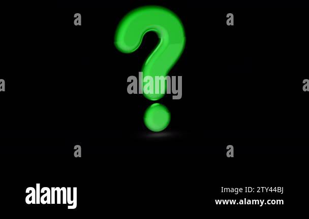 Question mark. Looping footage has 4K resolution. Prores 4444. 3D ...