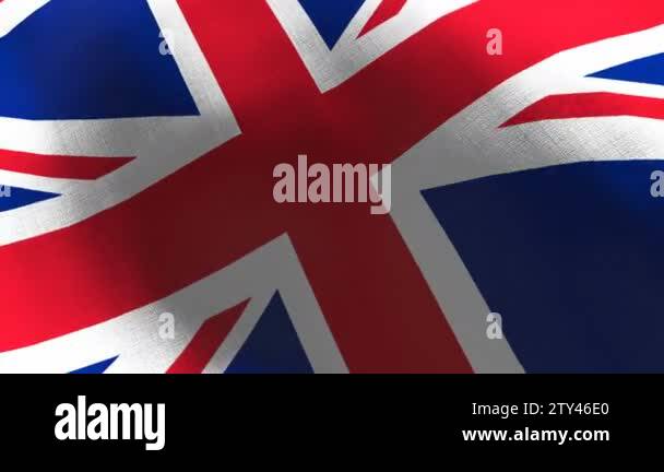 Great Britain waving flag. Seamless cgi animation highly detailed ...