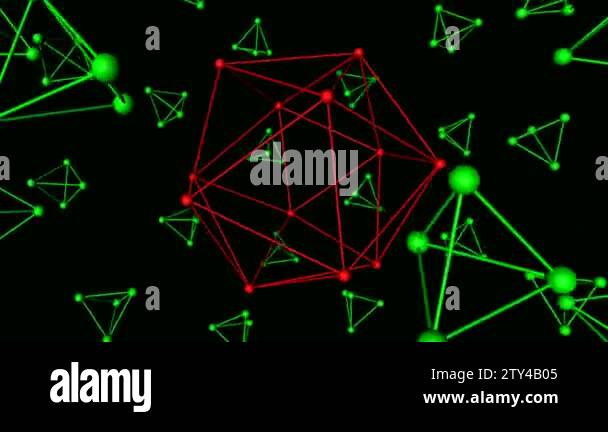 Loopable chromadepth atom array motion graphic elements. Looping ...