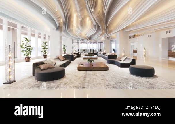 Modern hotel lobby interior Stock Videos & Footage - HD and 4K Video ...