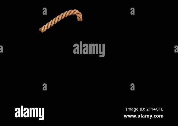 3d animated rope text typeface with separate alpha channel N Stock ...