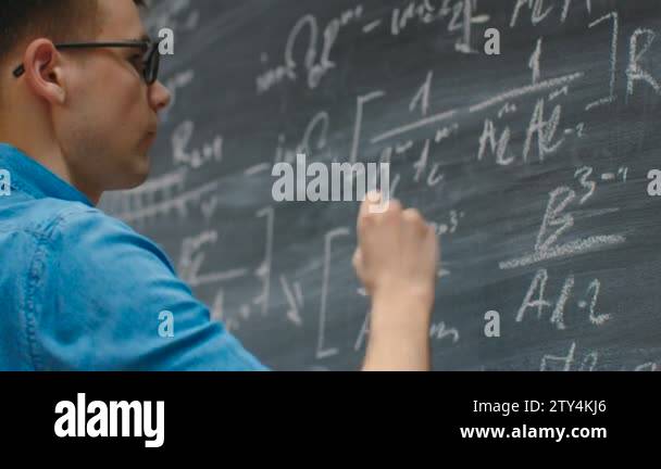 Brilliant Young Mathematician Writes Complex Math Equation/ Formula on ...