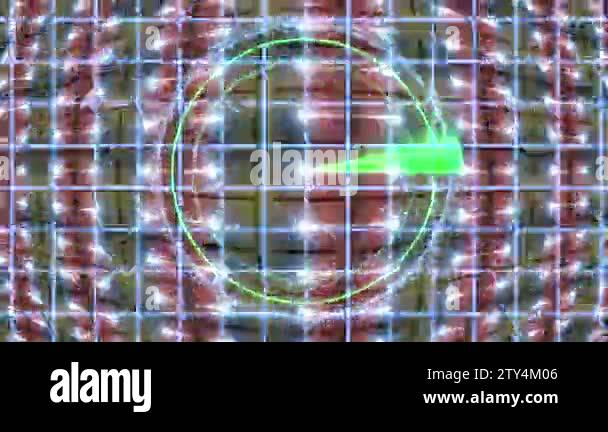 HUD panel with a radar grid and a moving background. Motion graphics ...