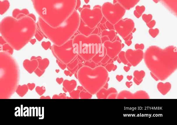 3D Infinite Loop Heart flying on White background. Symbols of love for ...