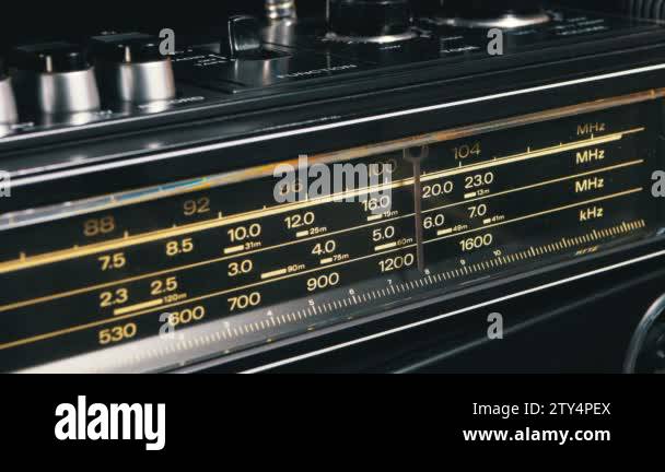 Tuning Analog Radio Dial Frequency on Scale of the Vintage Receiver ...