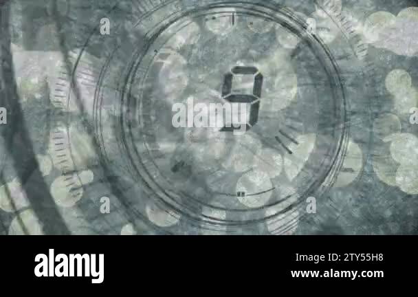 Animated countdown against digital animated background Stock Video ...