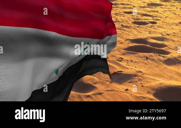 Flag of Iraqi, national symbol. Flag of Iraqi on background. Flag ...