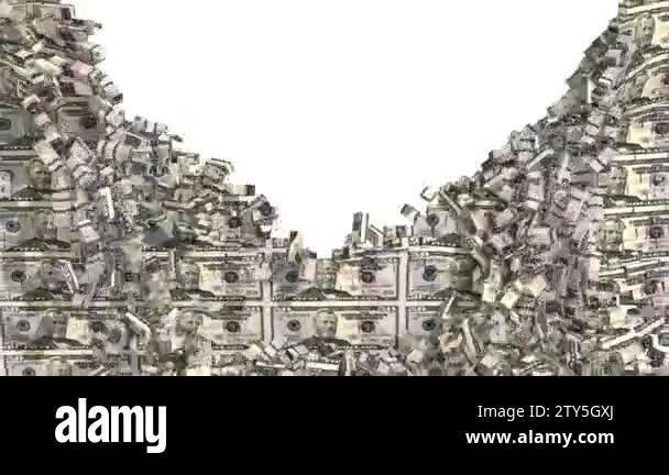 weight breaks the wall of money, after which it is completely destroyed ...