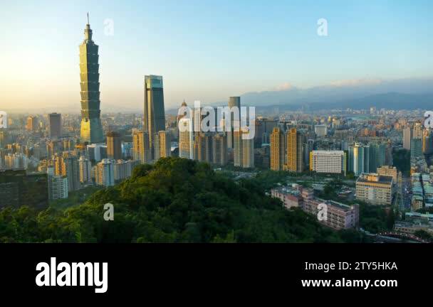Taipei World Financial Center, landmark supertall skyscraper in Xinyi District, Taipei, Taiwan ...