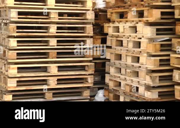 Piles wooden pallets ready Stock Videos & Footage - HD and 4K Video ...