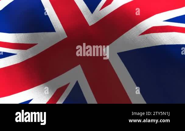 Great Britain waving flag. Seamless cgi animation highly detailed ...