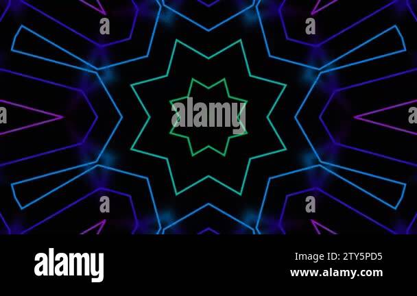 Fractal design kaleidoscope background movement with patterns Disco spectrum lights concert ...