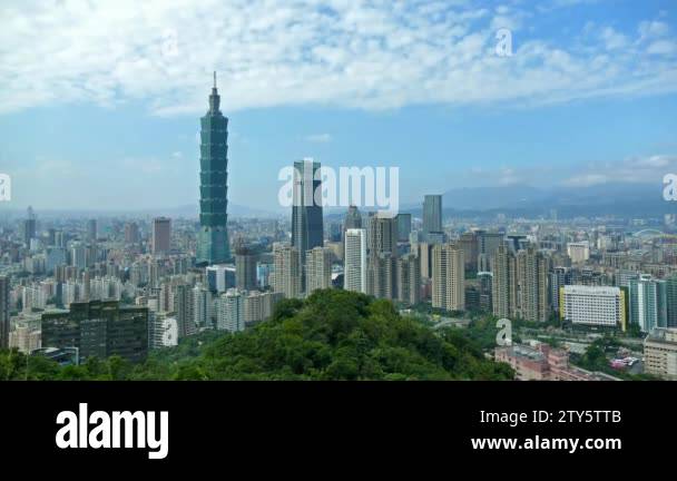 Taipei World Financial Center, landmark supertall skyscraper in Xinyi District, Taipei, Taiwan ...