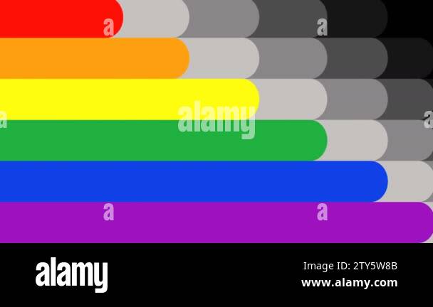 rainbow flag is formed, ideal footage to represent love and gender ...