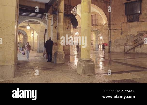 Plaza Mayor (Main Plaza) in Salamanca, Spain is large plaza located in ...