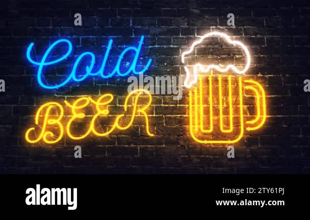 Ice cold beer sign Stock Videos & Footage - HD and 4K Video Clips - Alamy