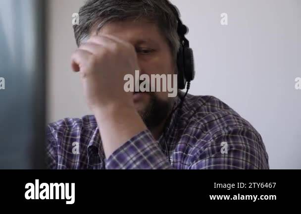 Expert speaking with fun background. Emotional professor. Teacher ...