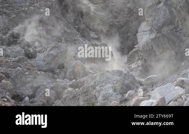 Phlegraean Fields, Campi Flegrei, Solfatara, fog, steam, fumaroles ...