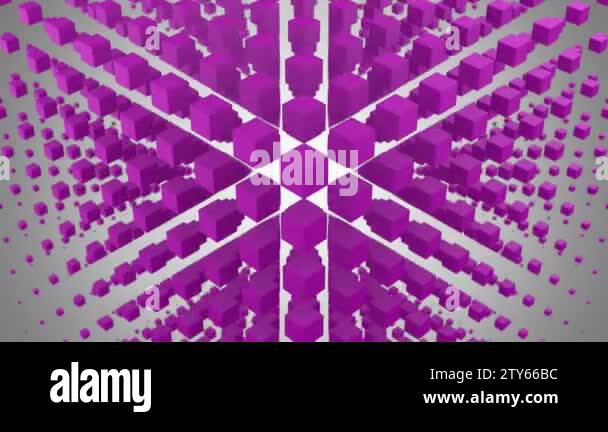 Boxes Formed A Wave In Space. Abstract background, 2 in 1, alpha matte ...