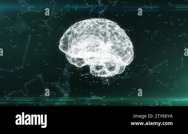 AI Artificial intelligence digital brain bid data deep learning computer machine - render Stock ...