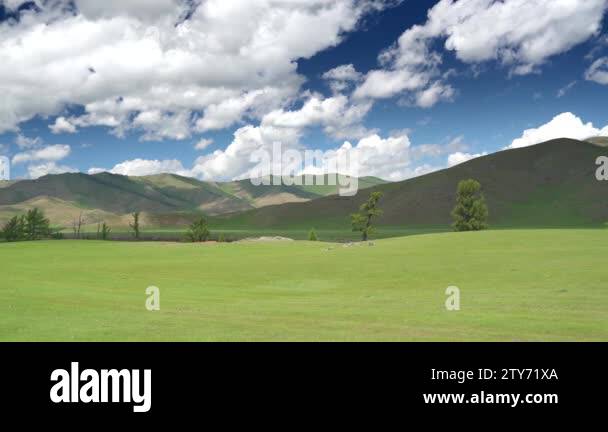 Central Asian steppes. Central Asia Eurasian hill hilly grassland ...