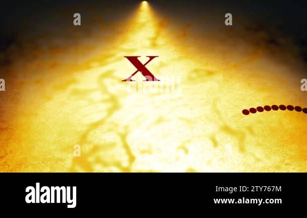 Cinematic Map Animation over old parchment - X Marks The Spot with ...