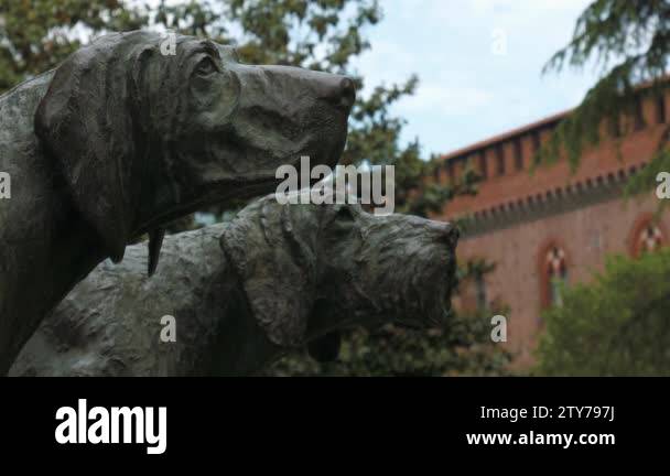 Hounds monument castle in background Stock Videos & Footage - HD and 4K ...