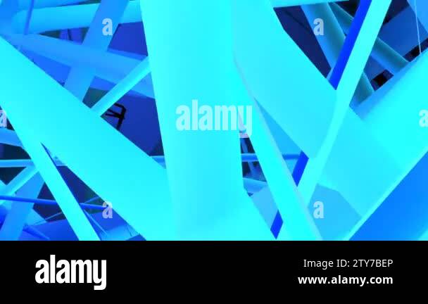 Abstract blue 3d shapes motion.Modern 3d animation lines technology concept Stock Video Footage ...