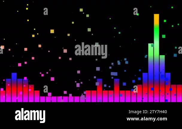 Audio Equalizer bars design sound waves animated disco graphic motion ...