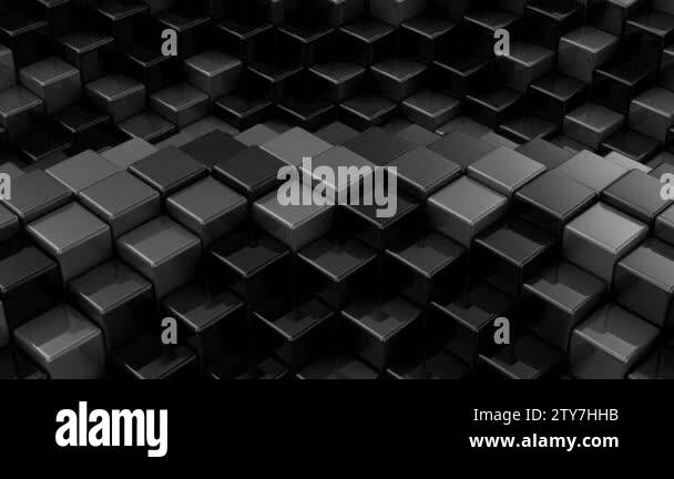 Boxes Formed A Wave. Abstract background, 2 in 1, loop, created in 4K ...